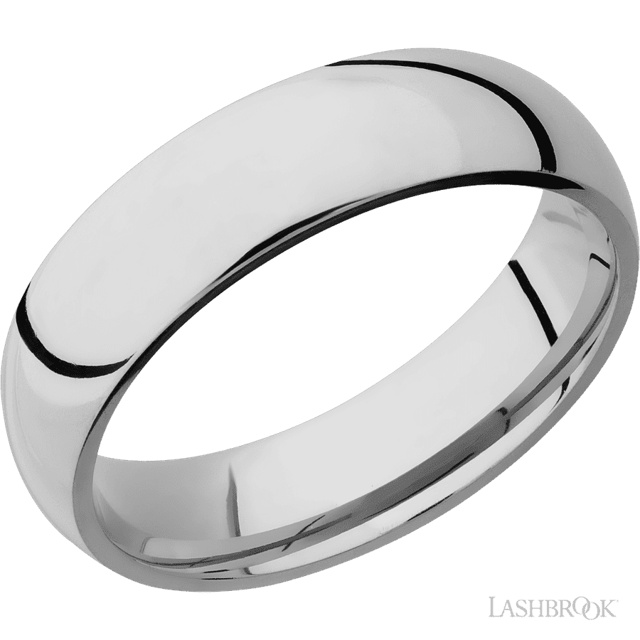 6 mm wide Domed Titanium band. – Lewis Jewelers